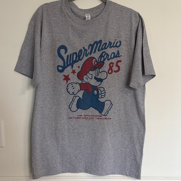 Nintendo | Shirts | Nintendo Gray Super Mario Bros 85 Tee | Poshmark